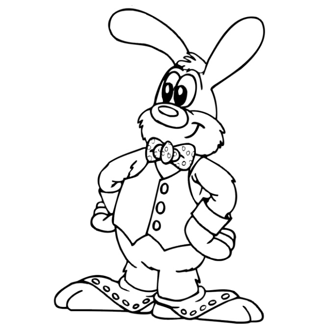 iepurasul de Paste cu papion | Motive de Paste | Educatie | Copilul.ro