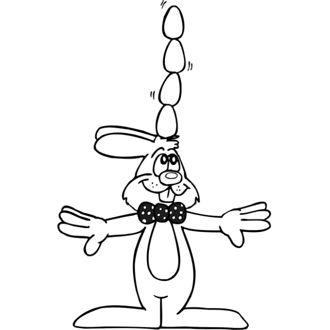 Iepuras care face echilibristica | Motive de Paste | Educatie | Copilul.ro