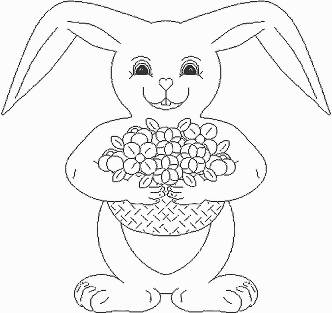 Iepuras de paste cu cosulet plin cu oua | Motive de Paste | Educatie ...