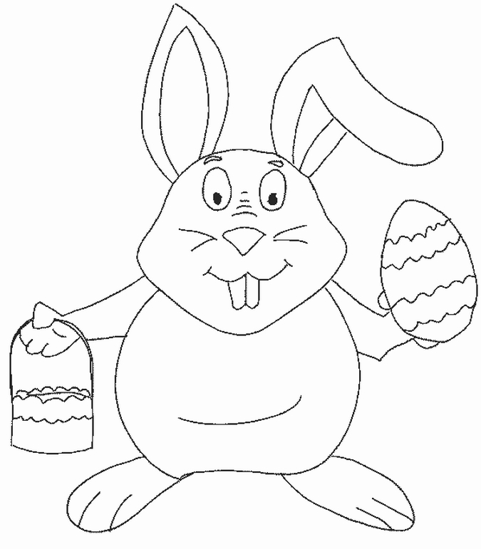 Iepurasul de Paste cu oua si cosulet | Motive de Paste | Educatie ...