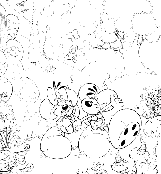 Soricei in padure | Planse de colorat amuzante | Educatie | Copilul.ro